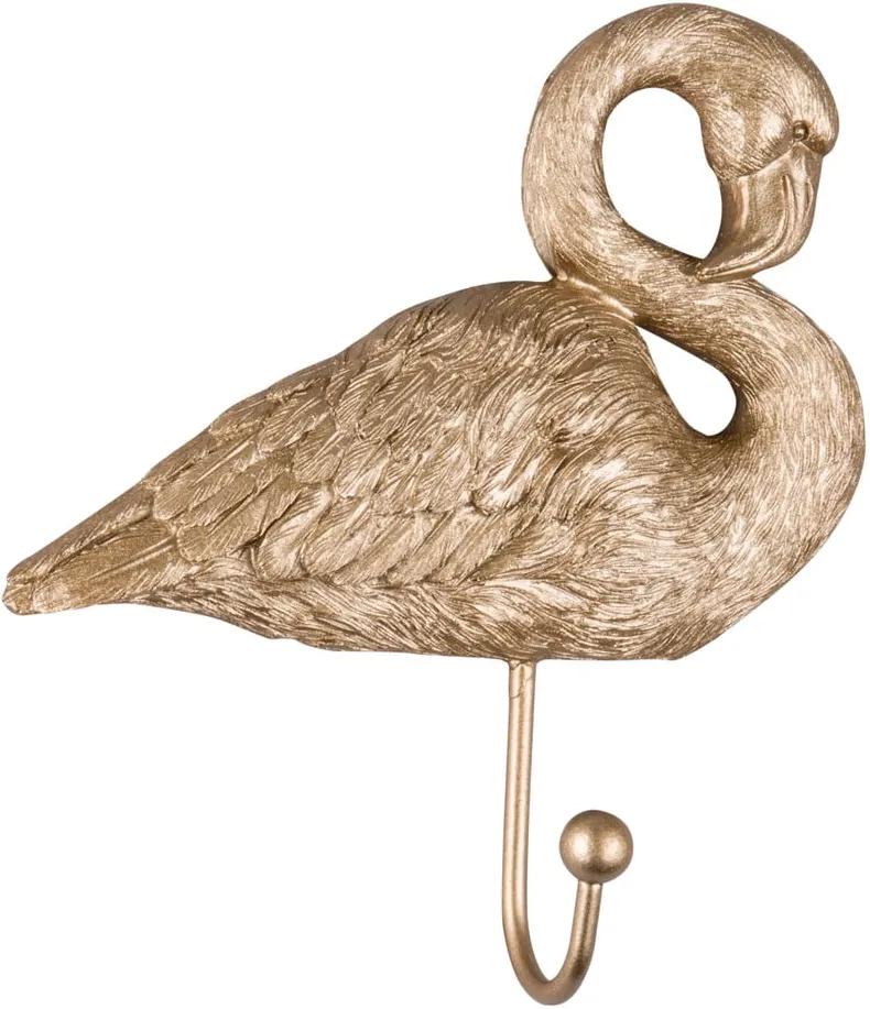 Věšák ve zlaté barvě Leitmotiv Flamingo