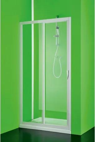 Sprchové dveře MAESTRO DUE - 185 cm, Univerzální, Plast bílý, Čiré bezpečnostní sklo - 3 mm, 140 cm HOPA