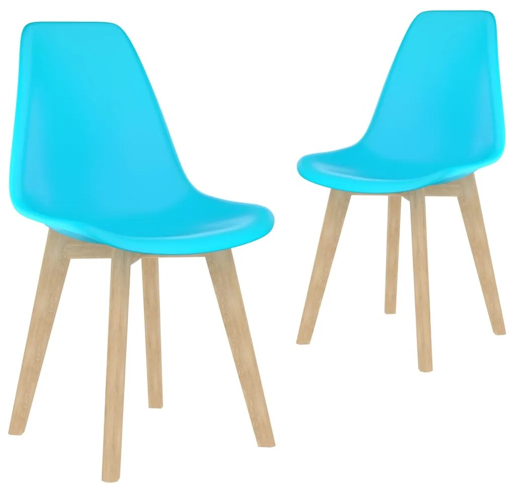 289125 vidaXL Jídelní židle 2 ks modré plast
