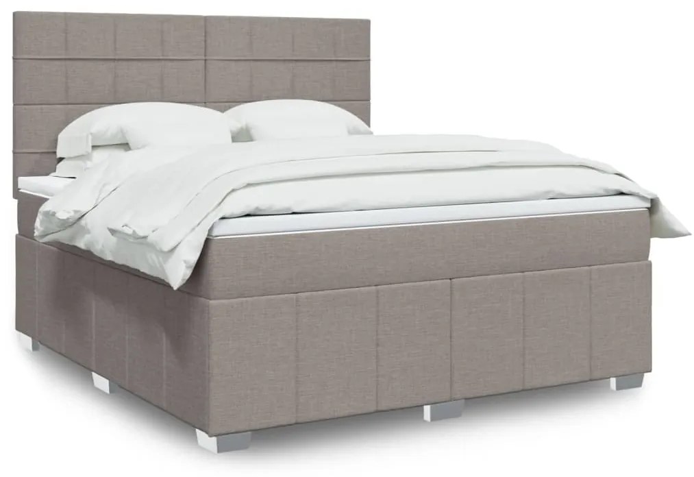 Box spring postel s matrací taupe 180x200 cm textil 3291751
