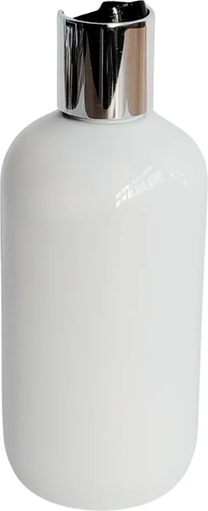 Dávkovač na mýdlo 300 ml bílý s černo-stříbrným DISC TOP BELA