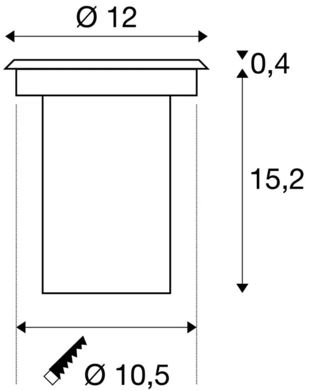 SLV Solasto 120, venkovní zapuštěné podlahové svítidlo, 1x GU10 max 6W, nerez, průměr 12cm, IP67