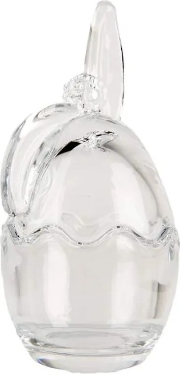 Skleněná dóza "Zajíček" - 12 cm