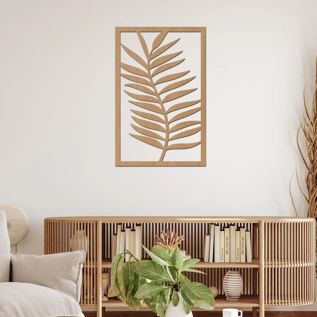 dřevo života Dřevěná dekorace na zeď LIST Zvolte rozměr (cm): 26x40, Zvolte barvu dekoru: Černá