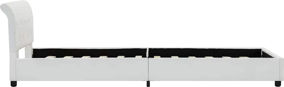 Rám postele bílý umělá kůže 100 x 200 cm 284871