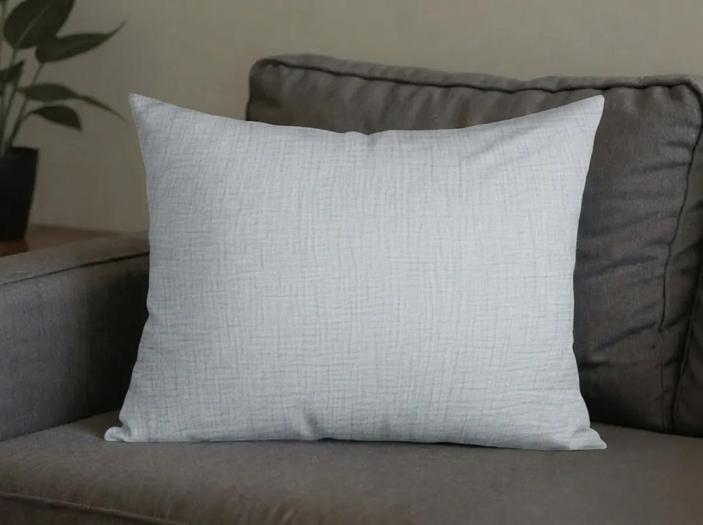 Mušelínový povlak na polštář MUSSARI 70x90 cm, světle šedý