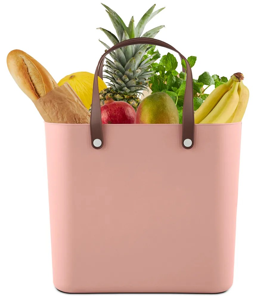 Rotho Nákupní taška, kabelka, plastová MULTIBAG starorůžová, 25l