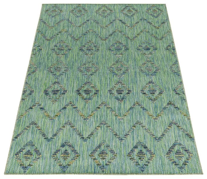 Ayyildiz, Kusový koberec Bahama 5152 Green – na ven i na doma, 80x250, zelená, chodba / předsíň