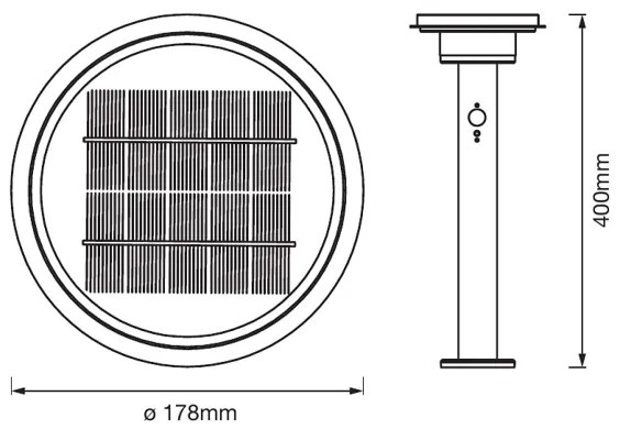 Ledvance - LED Stmívatelná solární lampa se senzorem CIRCLE LED/6W/3,2V IP44