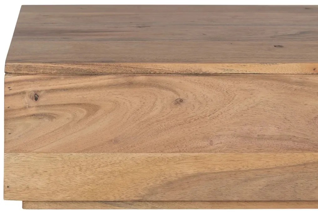 furniture-nabytek.cz - Masivní TV stolek Auckmore z akácie, lakovaný, hnědý – 155×45×40 cm