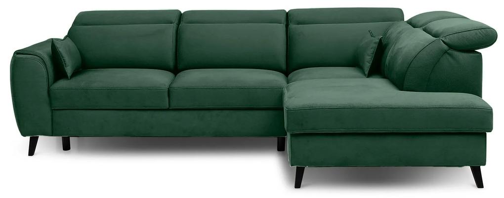 Eltap Rohová sedací souprava Noble Materiál a barva potahu: Lukso 39 - tmavě zelená, Orientace: pravá