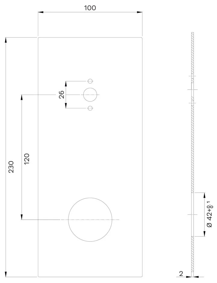 Mereo Mereo, Dita jednocestná podomítková baterie s ramínkem, s hranatým krytem, CBE60105DCU