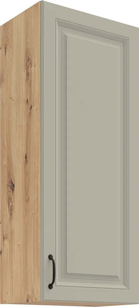 STILO ac | horní skříňka 45 G-108 1F s policemi | 45 cm | VYSOKÁ | UNI dvířka | artisan/světle šedá