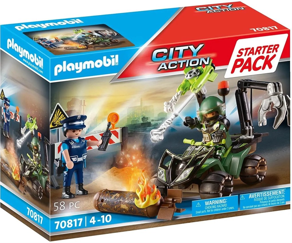 Stavebnice playmobil 70817 starter pack policie: nebezpečné cvičení