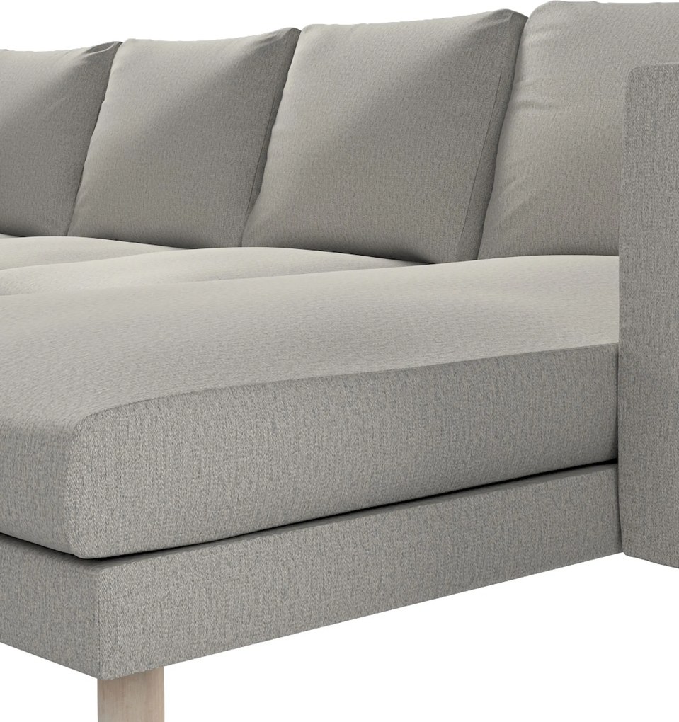 Potah na pohovku IKEA Norsborg 4-místná se šezlongem barva šedá látka pletený vzor