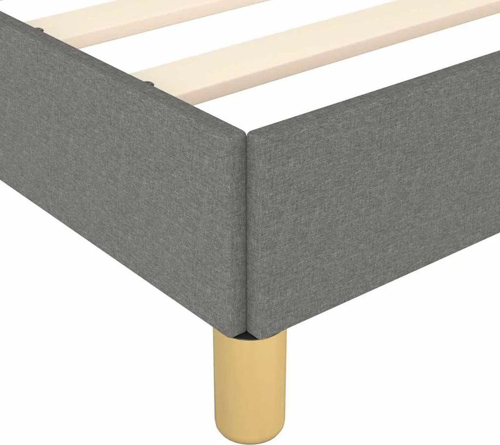 Rám postele s boxspringem tmavě šedý 180 x 200 cm textil 3120978