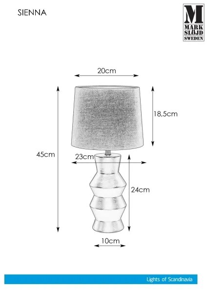 Markslöjd 108448 - Stolní lampa SIENNA 1xE27/40W/230V bílá