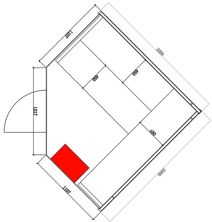 BPS-koupelny Finská sauna Relax  200x200, 5-6 osob