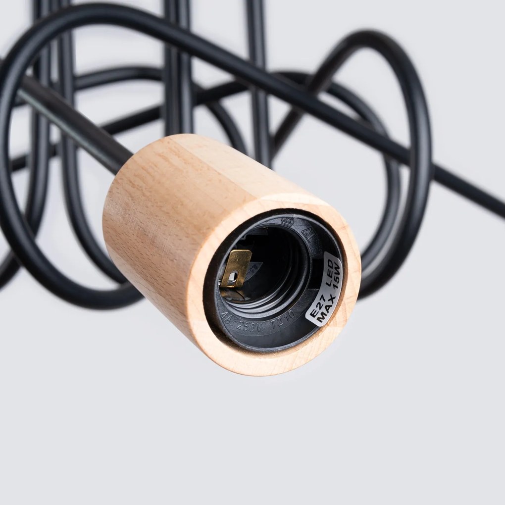 Sollux Lighting Lustr EMBER 5 černý