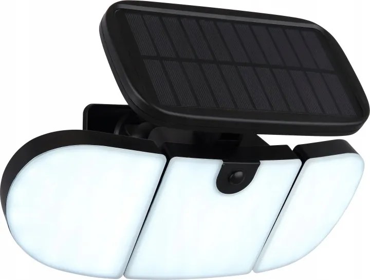 Solární Led zářič 10W černý Solar s pohybovým senzorem Globo