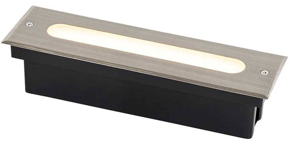 Moderní bodové svítidlo do země ocel 30 cm vč. LED IP65 - Eline