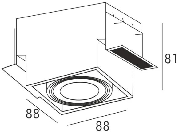 Zuma Line 94361-BK - Podhledové svítidlo ONEON 1xGU10/50W/230V černá