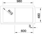Granitový dřez Blanco METRA 6 S tartufo s excentrem 517354