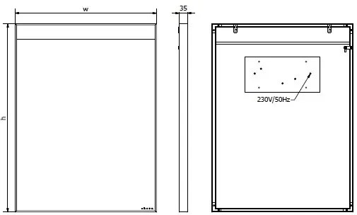 HOPA Zrcadlo s LED osvětlením METUJE Rozměr A - 120 cm, Rozměr B - 3.5 cm, Rozměr C - 60 cm - ZRPITR6012