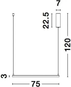 Závěsné LED svítidlo NOVA LUCE ETERNA 40W 3000K 9990733 stmívatelné Triac