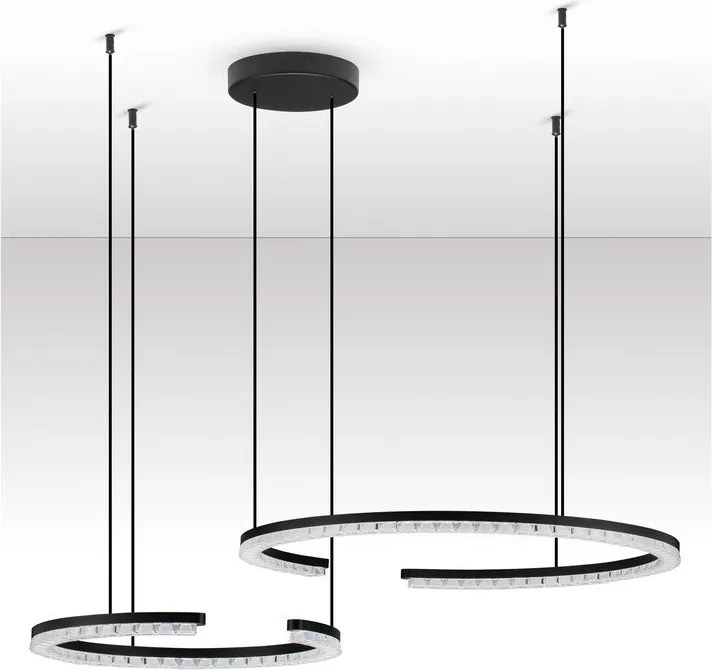 Matně černé hliníkové LED stmívatelné závěsné svítidlo Greamy – Nova Luce