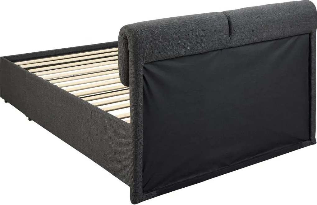 ACTONA GROUP Čalouněná postel CALVI tmavě šedá 140x190 H000024736
