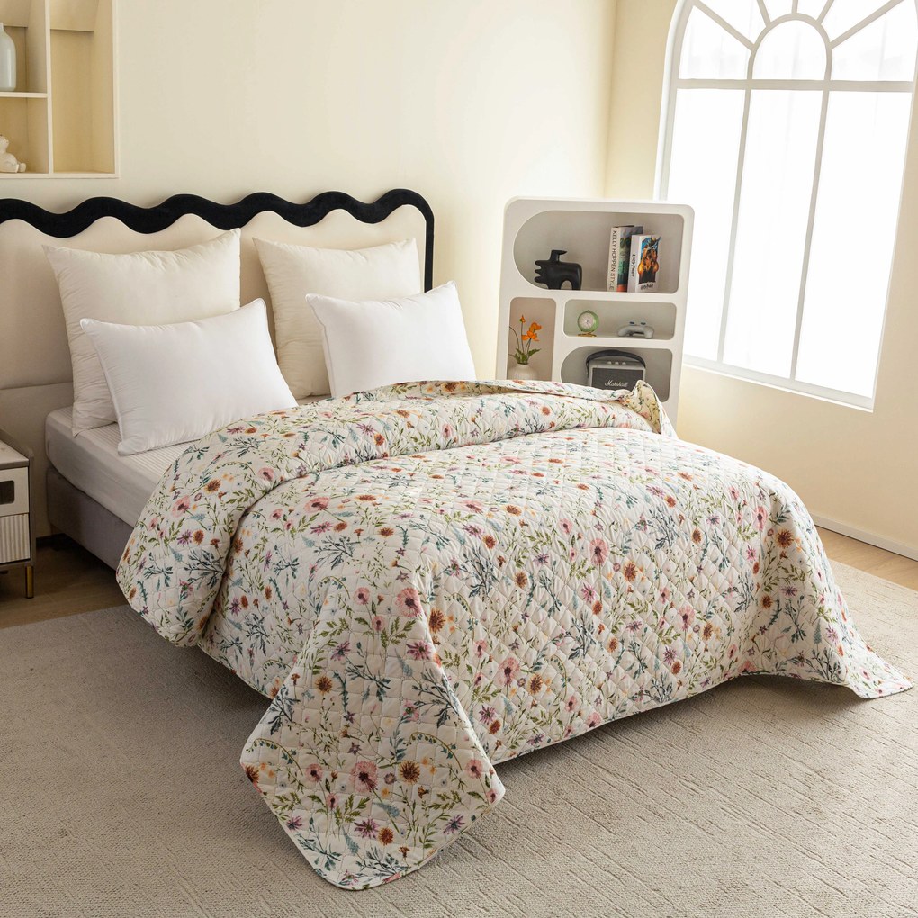 Přehoz na postel HERBALIS krémový Rozměr: 170 x 210 cm