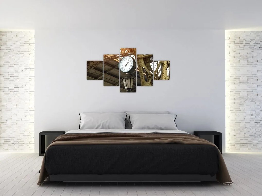 Obraz - Nádražní hodiny (125x70 cm)