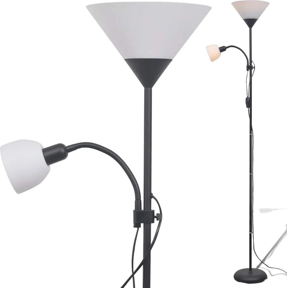Stojací lampa černá 242733