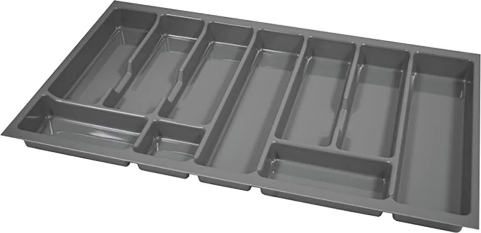 Vklad organizér 80 | plastový | do zásuvky kuchyňské skříňky 80 cm | šedý