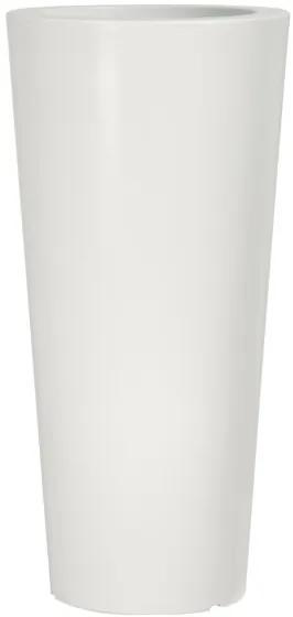 Plust - Designový květináč ILIE GLOSS, Ø 37 x 75 cm - bílý