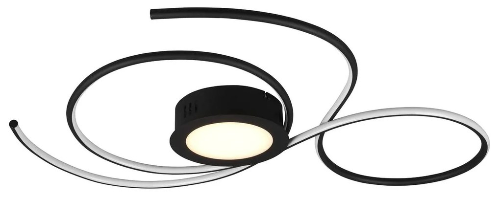 LED stropní svítidlo Jive, 80 cm, černá matná