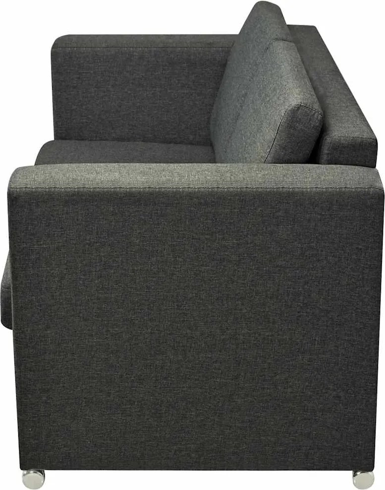 Dvojdílná sada pohovek textil tmavě šedá 274214