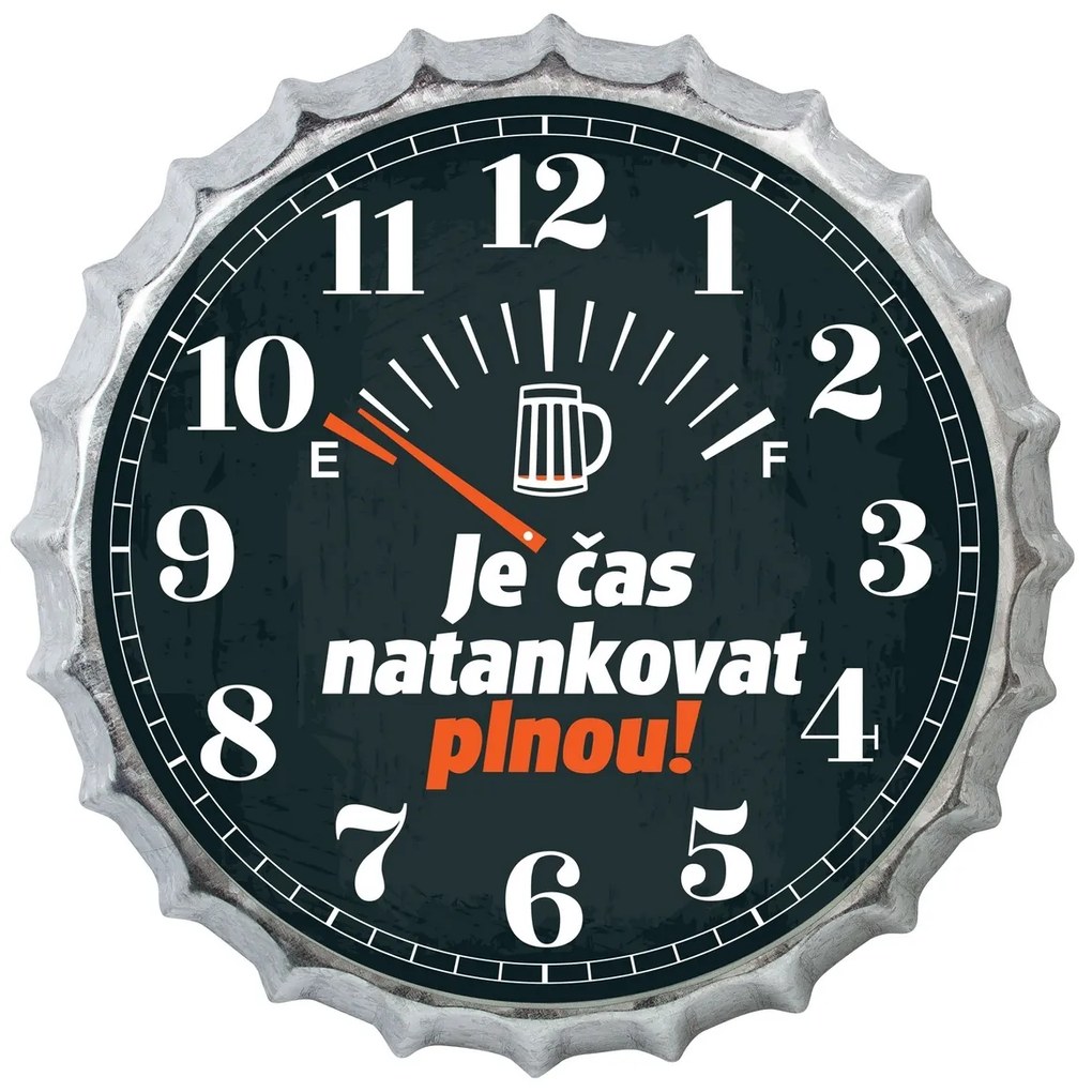 Bohemia Gifts Hodiny - Čas tankovat, 35 cm