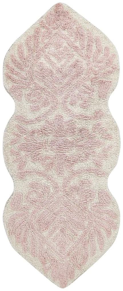 Bavlněná koupelnová předložka 150 x 60 cm růžová CANBAR Beliani