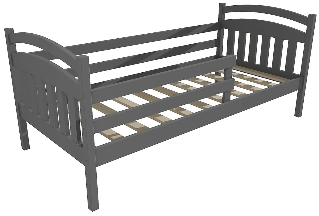 Vomaks Dětská postel DP 015 se zábranou Rozměr: 70 x 160 cm, Barva: surové dřevo