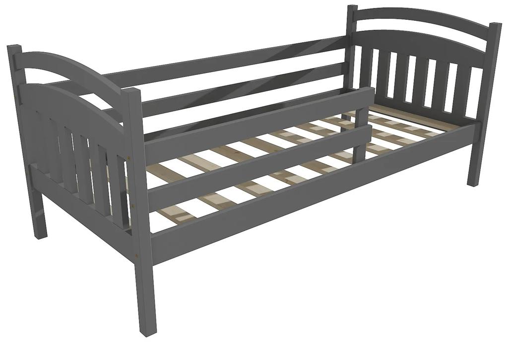 Vomaks Dětská postel DP 015 se zábranou Rozměr: 90 x 180 cm, Barva: surové dřevo