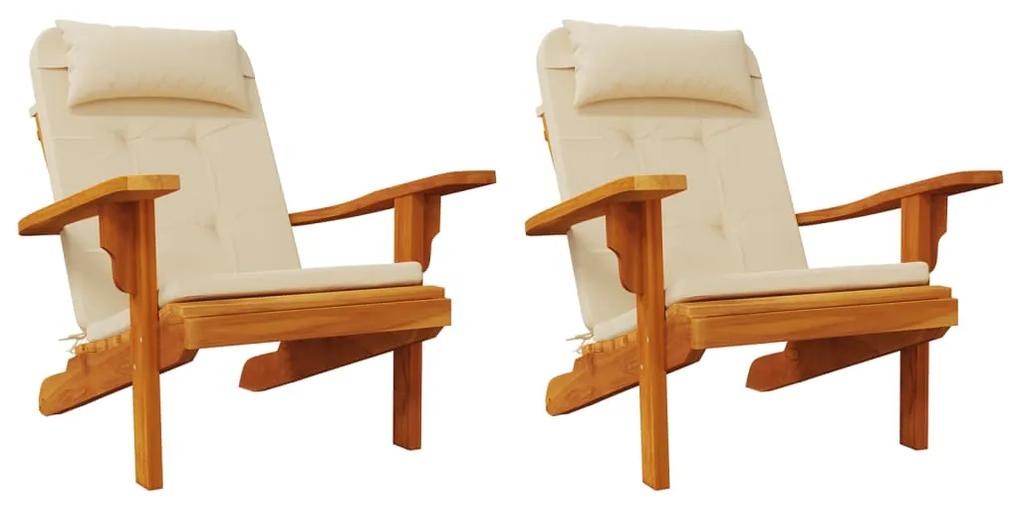 Podušky na židli Adirondack 2 ks béžové oxfordská látka - Default Title