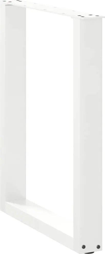 vidaXL Nohy k jídelnímu stolu ve tvaru U, 2 ks, ocel, 70 x (72-73) cm, ocel [4013185] Barva: Bílá
