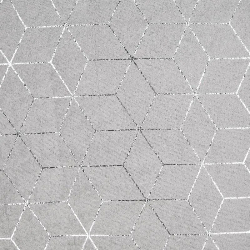 Dekorační vzorovaný závěs s kroužky "BLACKOUT" zatemňující TRENTINO 135x250 cm, stříbrná, (cena za 1 kus) MyBestHome