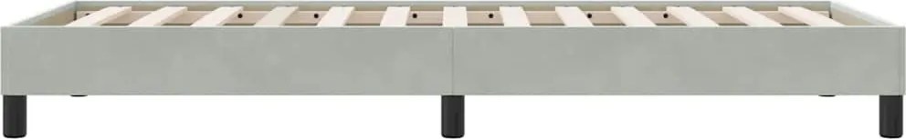 Postel Box Spring bez matrace Light Grey 80x210 cm Velvet 3315801