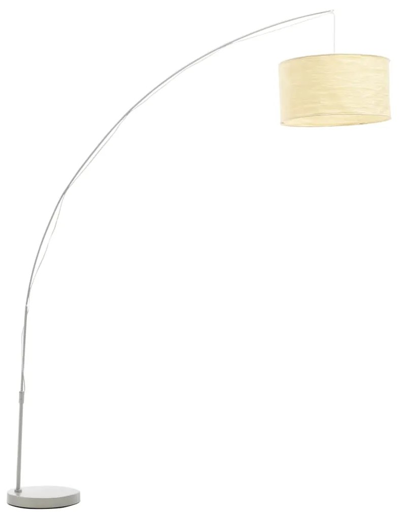 60298 vidaXL Nastavitelná stojací lampa oblouk krémová 192 cm