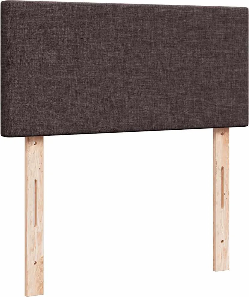 Box spring postel s matrací tmavě hnědá 90x200 cm textil 3287335