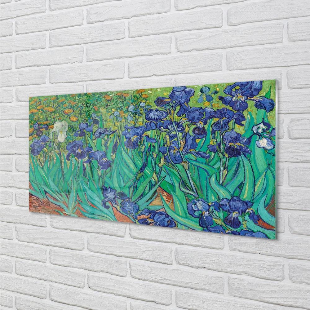 akrylový obraz Umění květiny duhovky 100x50 cm