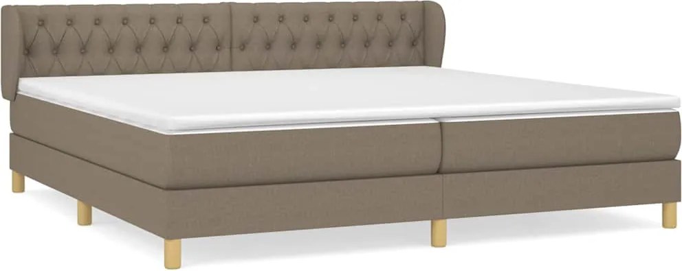 Box spring postel s matrací taupe 200x200 cm textil 3127073